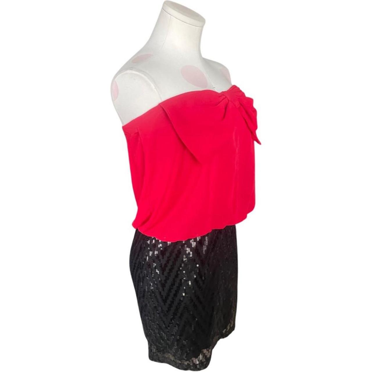 Deb Women's Red and Black Dress | Depop