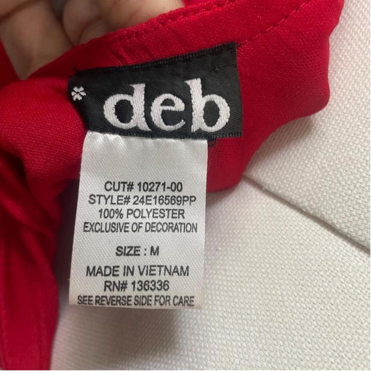 Deb Women's Red and Black Dress | Depop