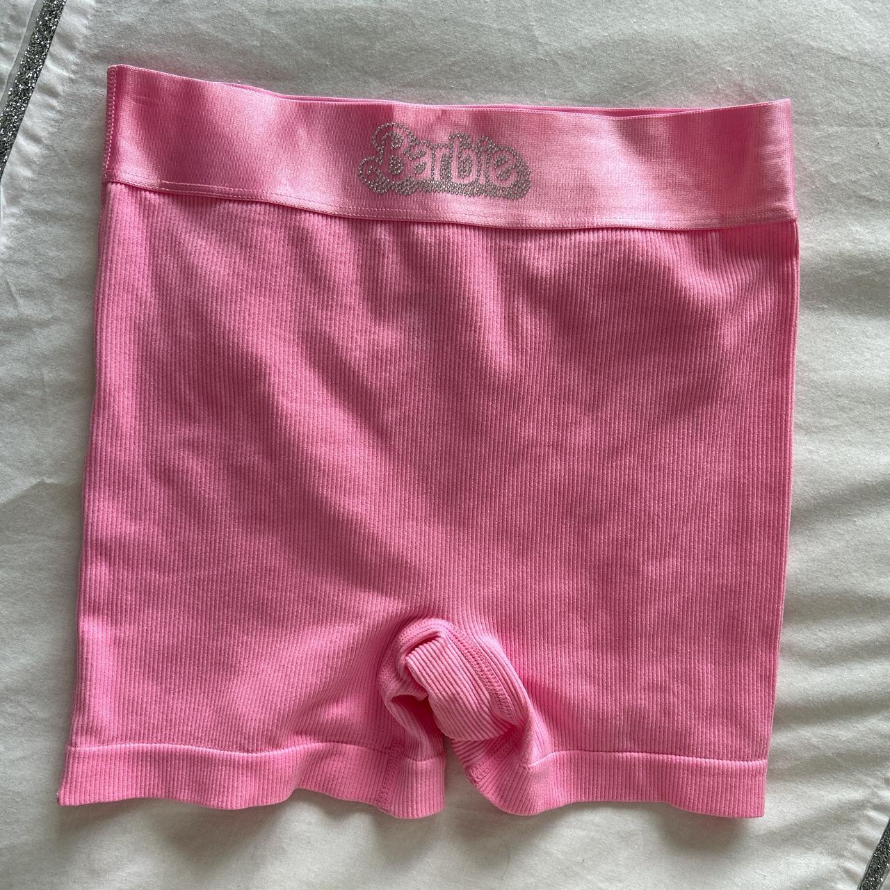 Barbie Pink diamanté shorts Brand new never worn... - Depop