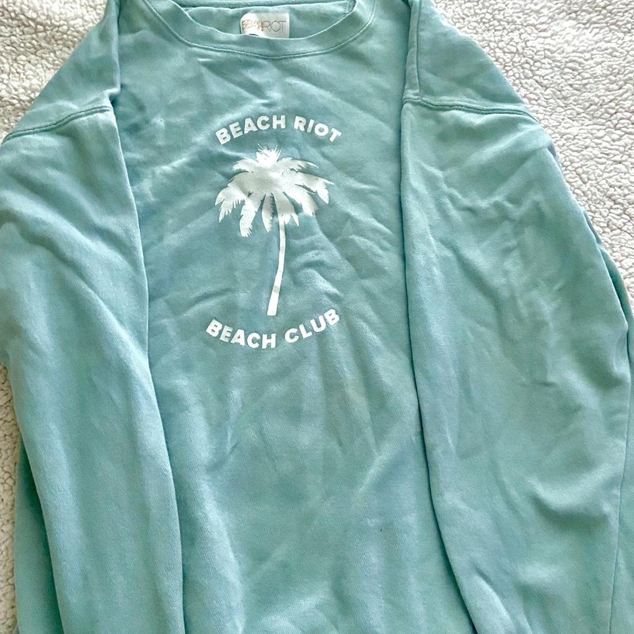 Beach Riot Women's Blue Sweatshirt | Depop