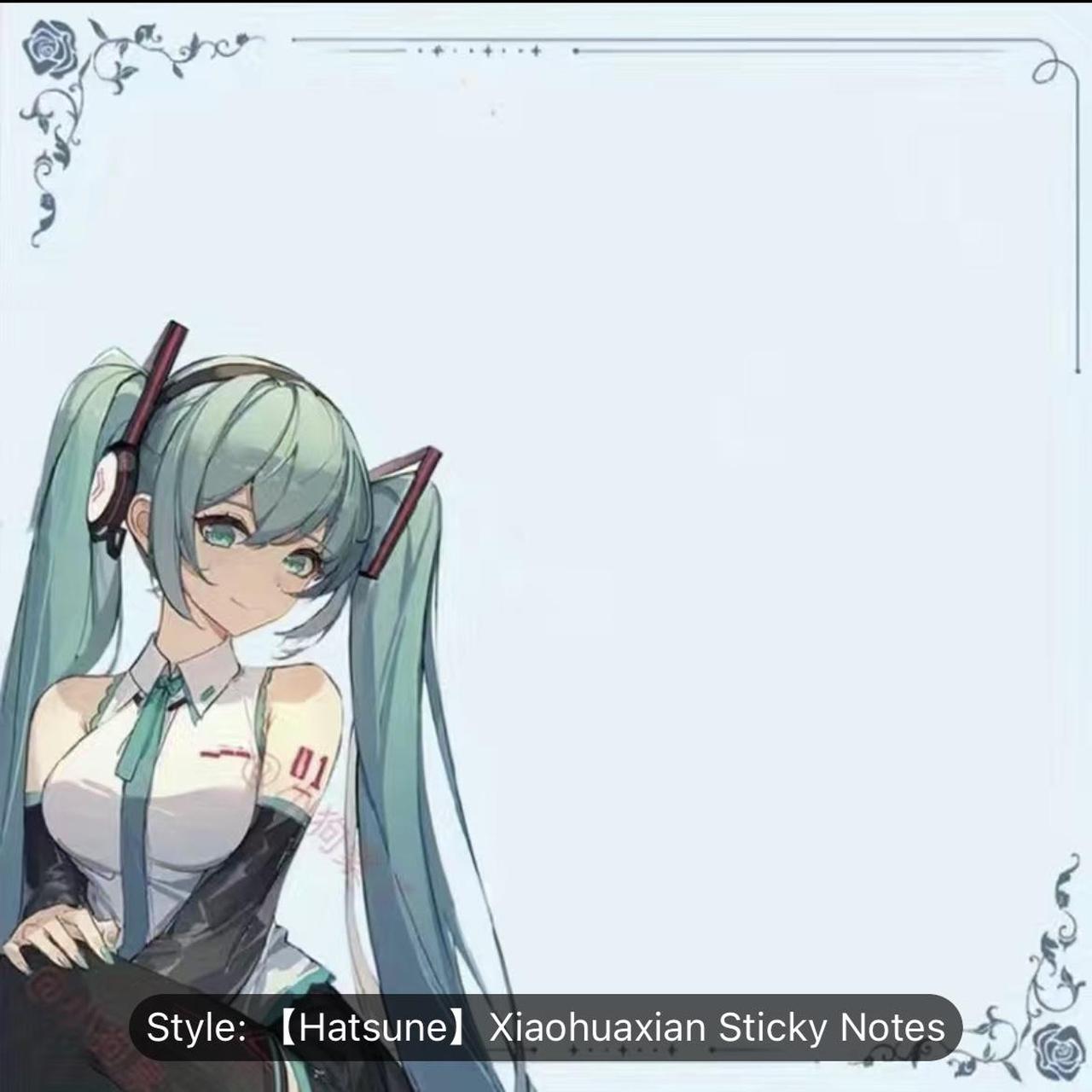 Miku sticky notes Hatsune miku notes School... - Depop