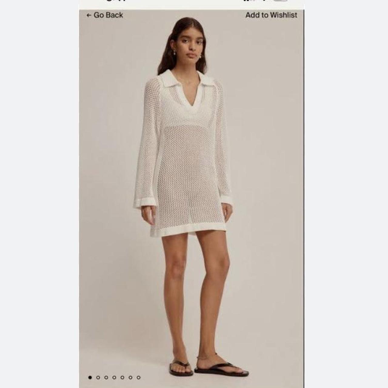 BRAND NEW with tags | Venroy crochet mini dress size... - Depop