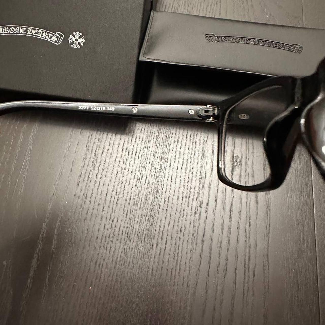 Chrome hearts glasses brand new black lens clear... - Depop