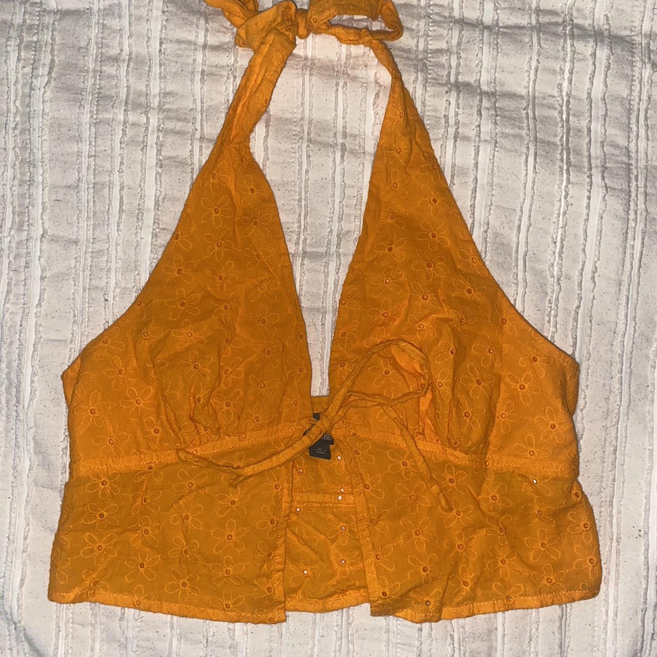 wild fable orange halter top - Depop