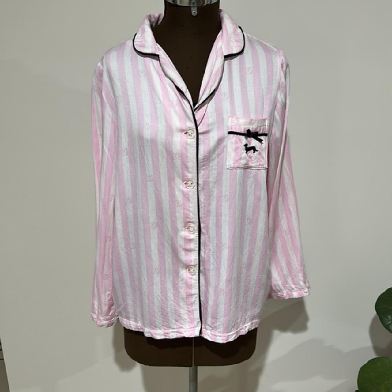 Peter Alexander size S long sleeve pink and white... - Depop