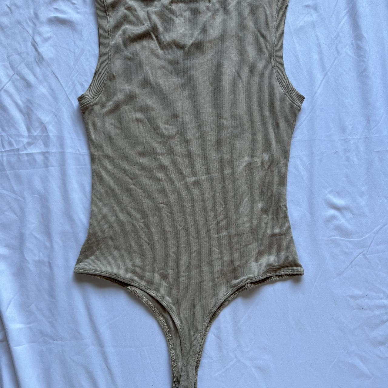 Tan bodysuit tank top, perfect for layering - Depop
