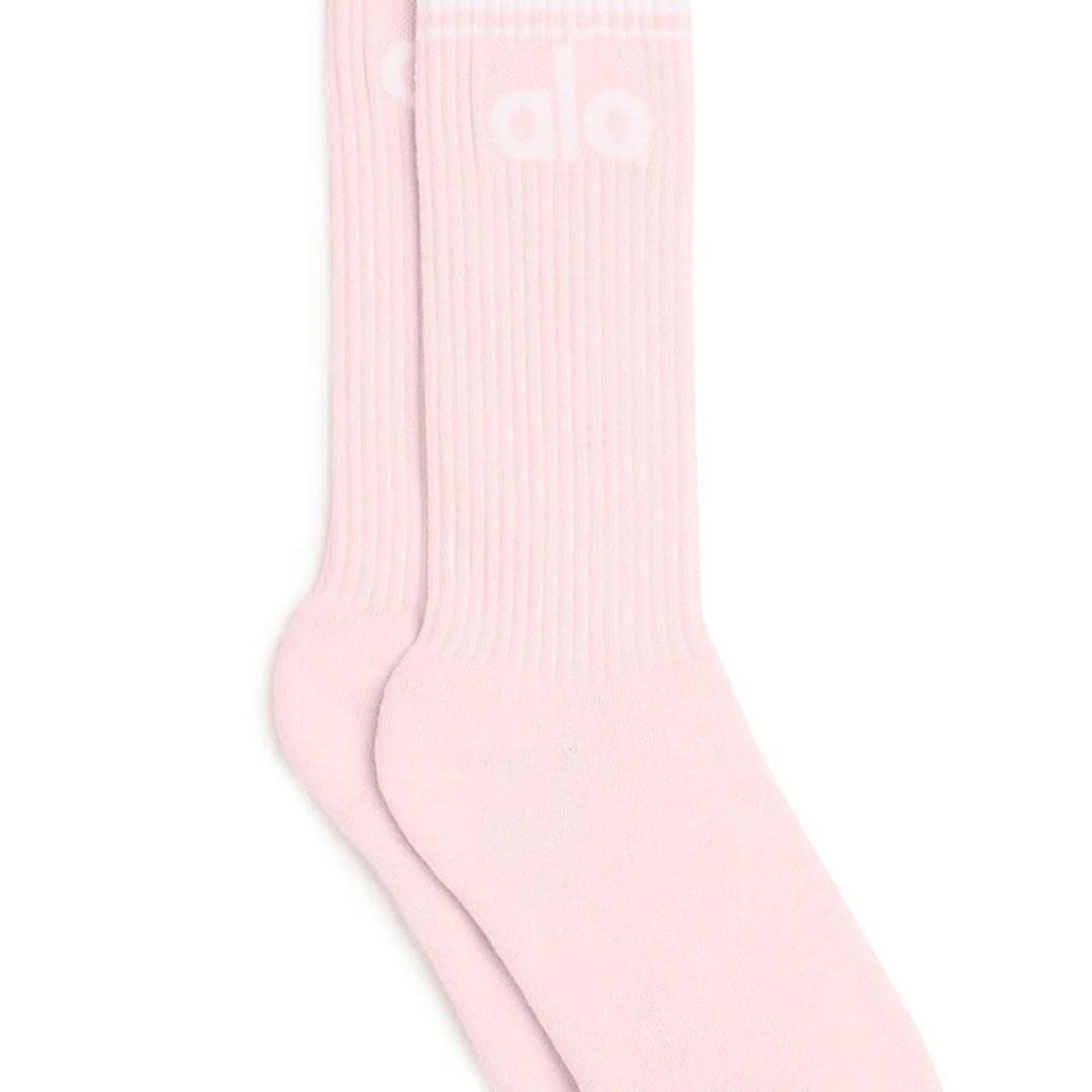 Alo pink socks new, size L - Depop