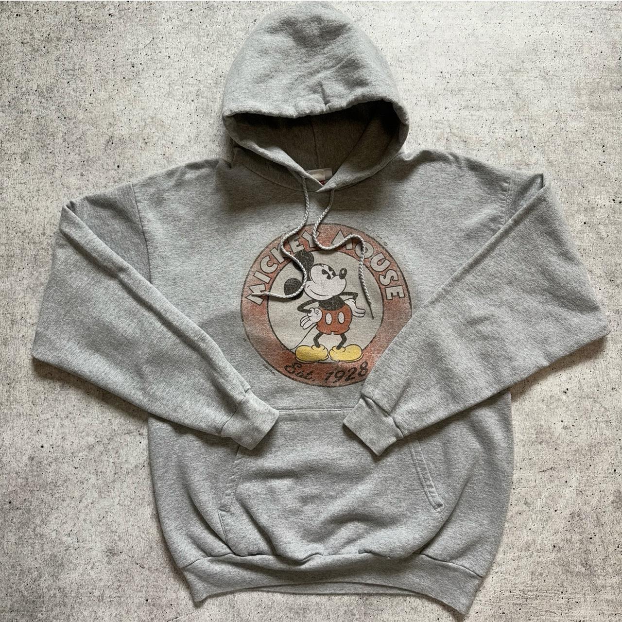 Vintage Disney Mickey Mouse Grey Pullover... | Depop