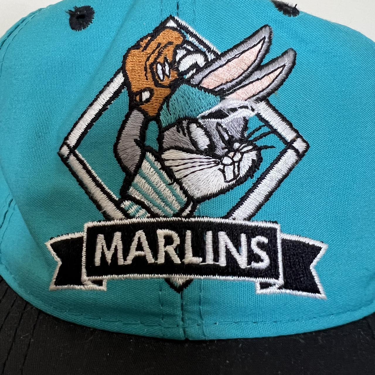 Vintage Bugs Bunny Miami Marlins snapback Great... - Depop