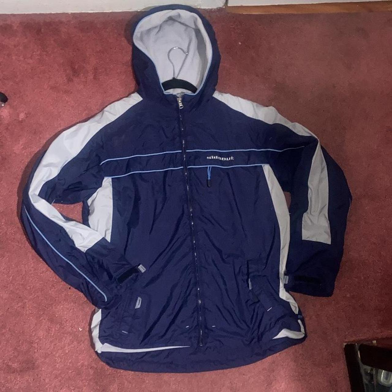 Sideout windbreaker furry inside #y2k... - Depop