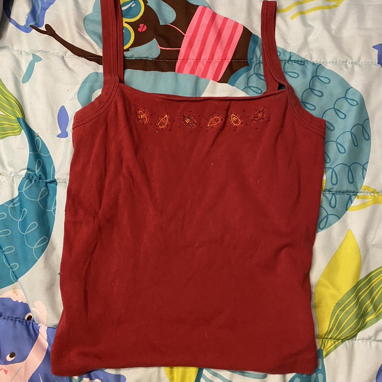 cute red tank top ALL SALES FINAL 🌹#vintage #red... - Depop