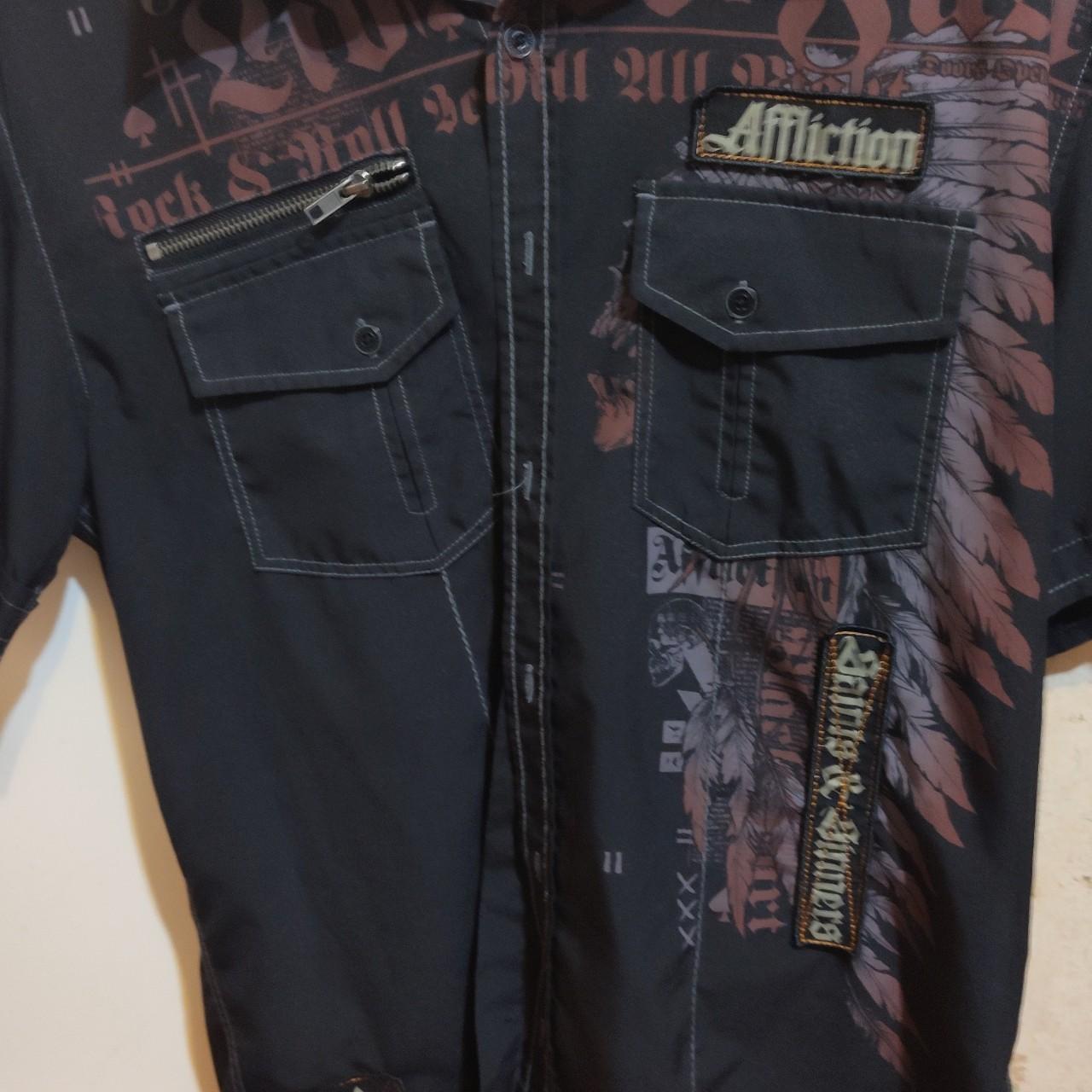 Super dope Affliction button up. Size L #affliction... | Depop