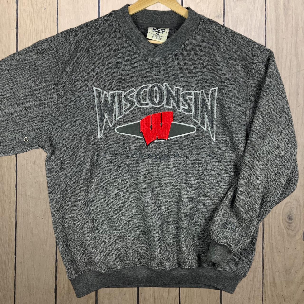 90s Wisconsin Lee Crewneck‼️🦡 This guy has a Looney... - Depop