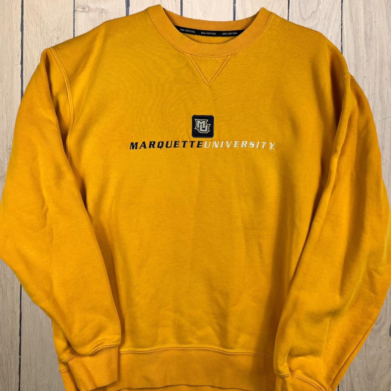 George Men's Navy and Yellow Jumper | Depop