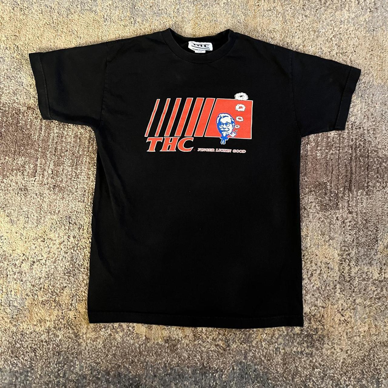 Vintage 90's THC KFC rare Parody graphic T shirt.... - Depop