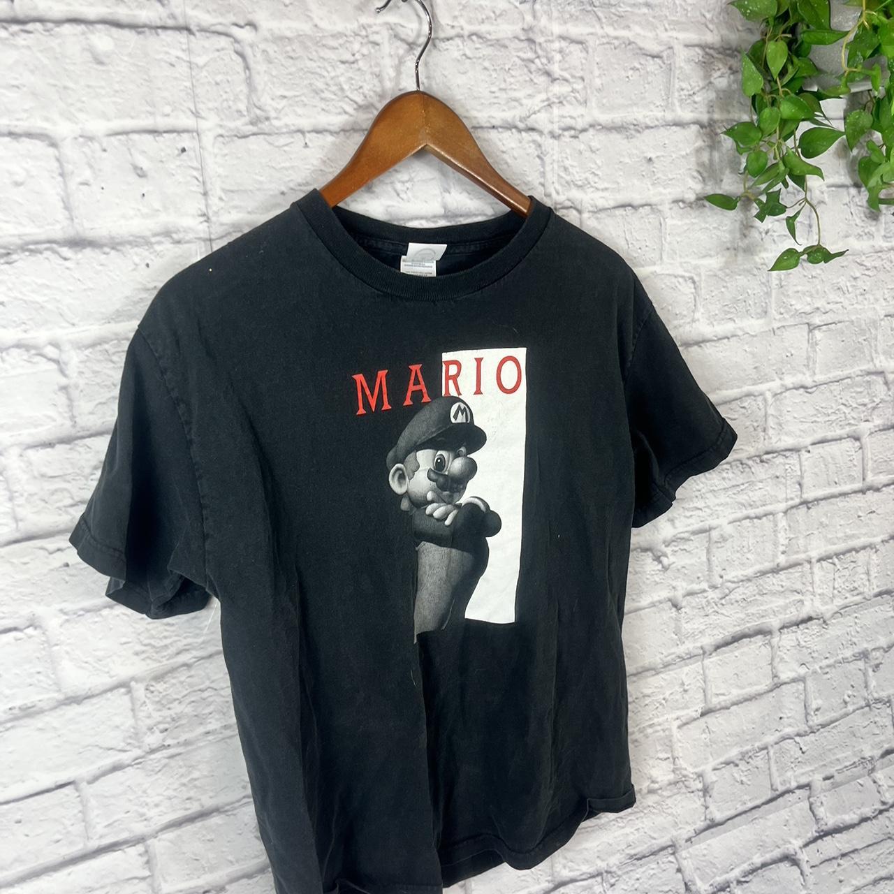 Y2K super Mario sopranos Scarface style tee graphic... - Depop