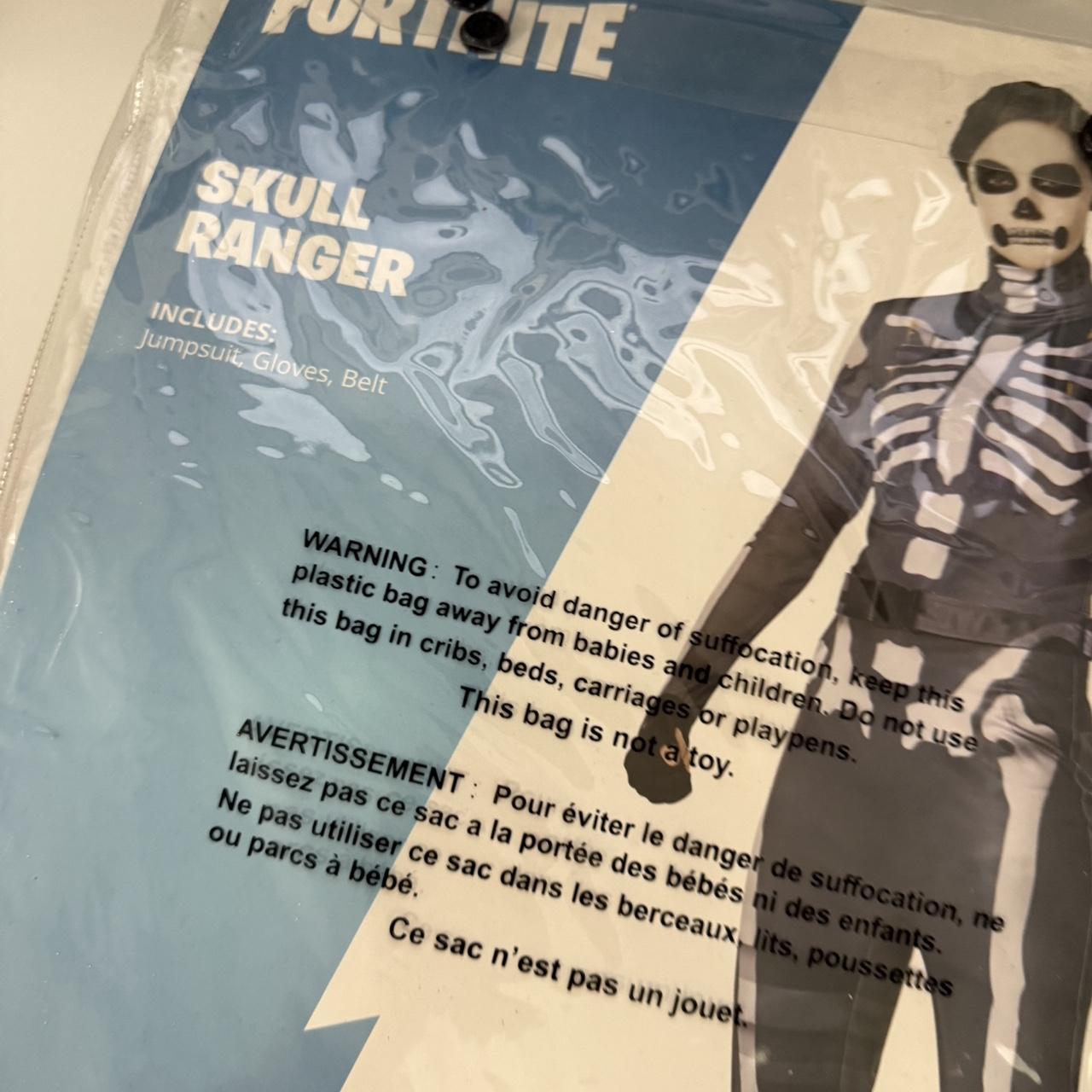 Fortnite Skull Ranger costume - black and white... | Depop