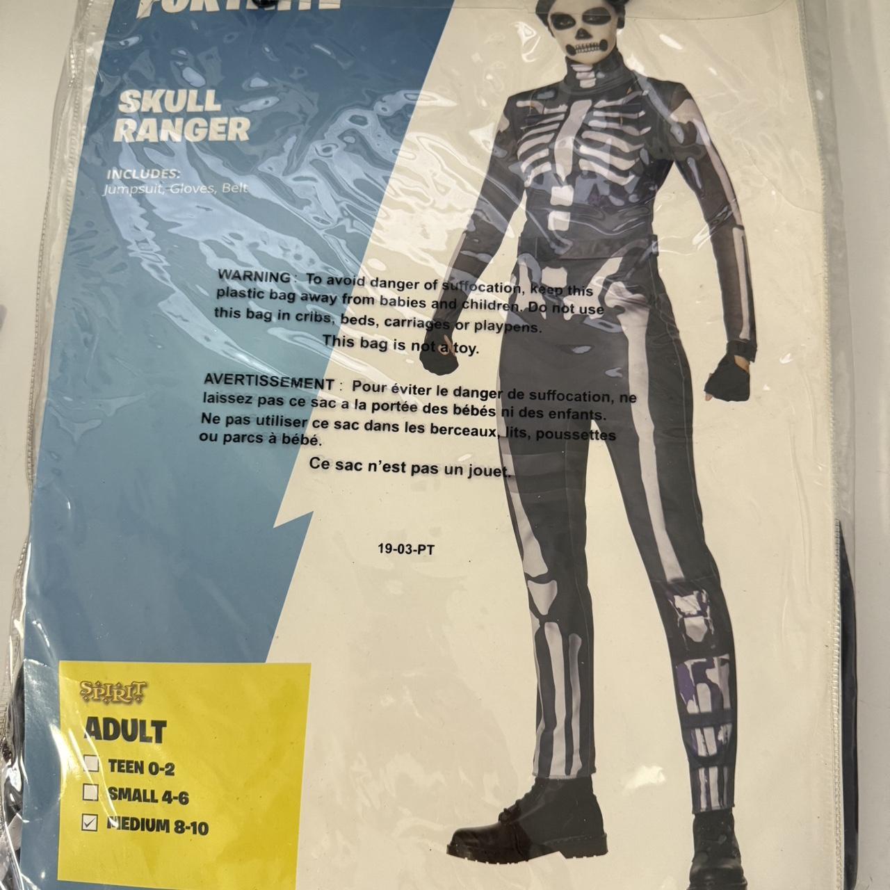 Fortnite Skull Ranger costume - black and white... | Depop