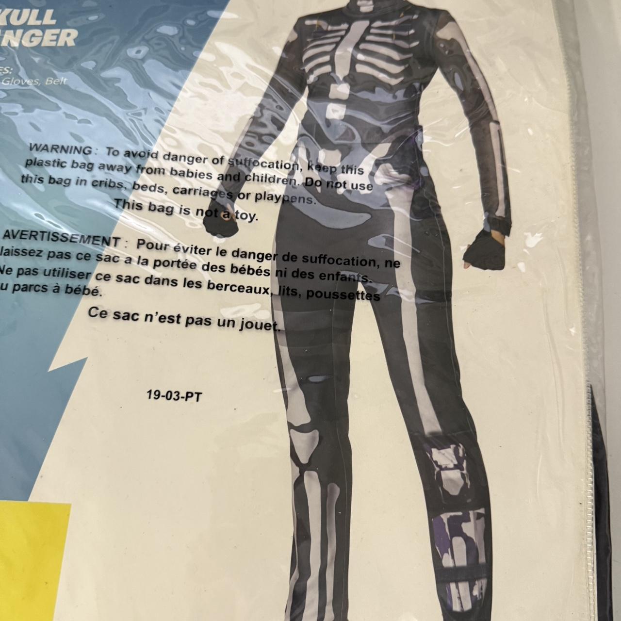 Fortnite Skull Ranger costume - black and white... | Depop