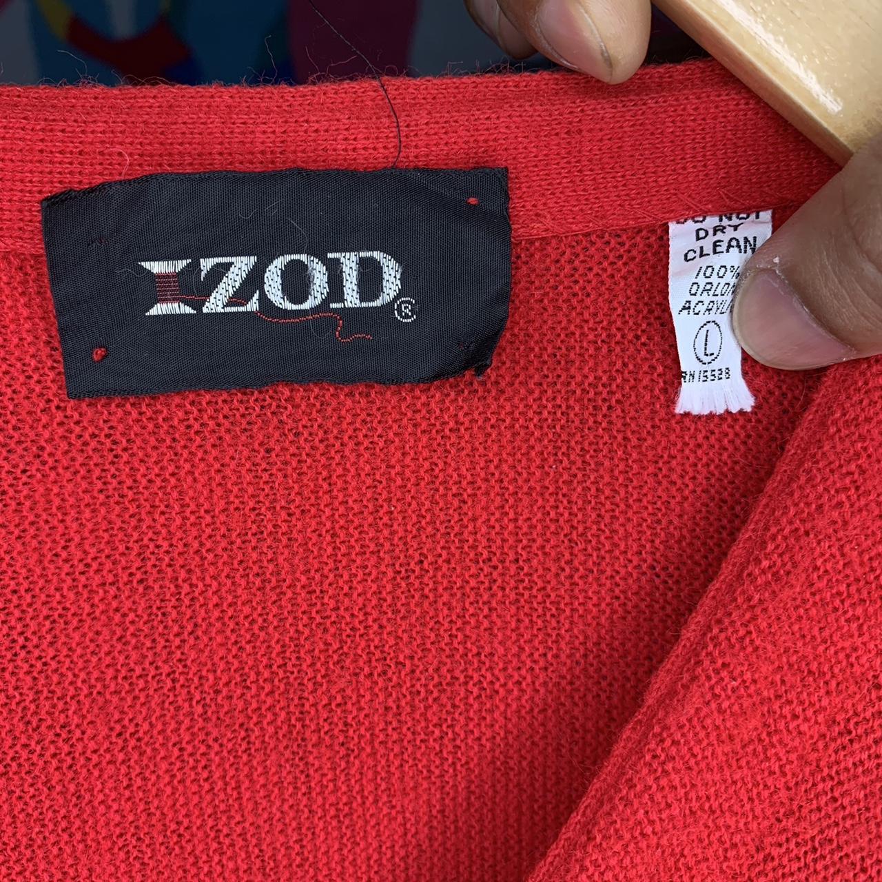 Izod Men's Red Cardigan | Depop