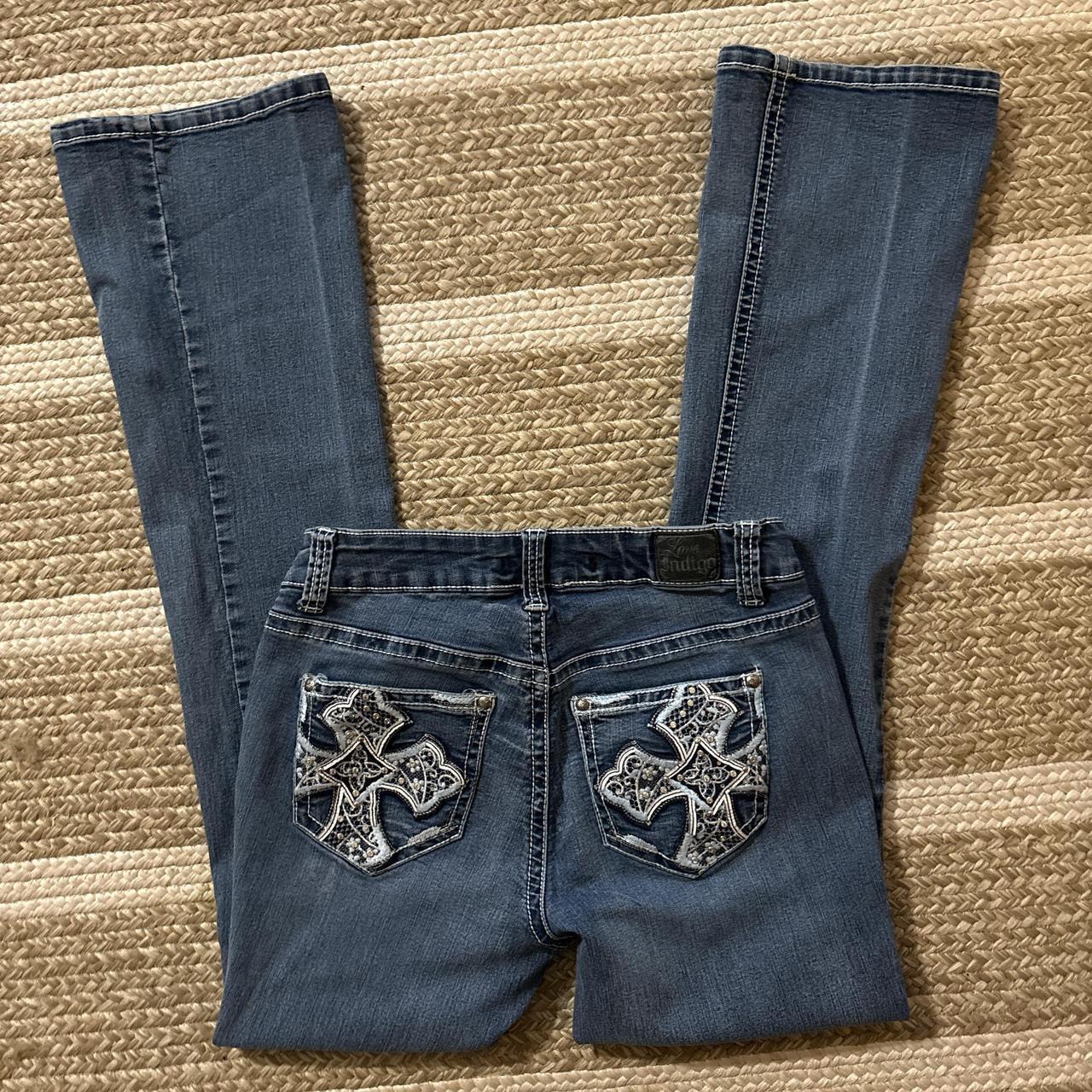 bedazzled cross bootcut jeans *brand for... | Depop