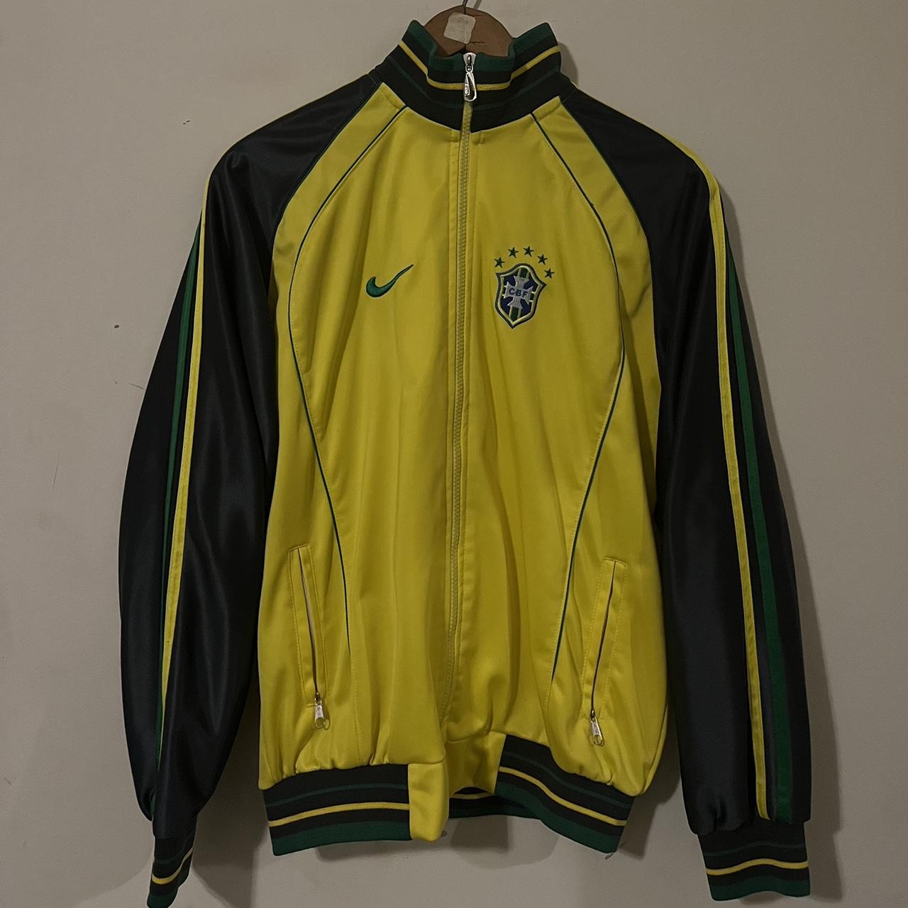 BRAZIL SOCCER JACKET 🇧🇷 ☆ Medium ☆yellow,green... - Depop