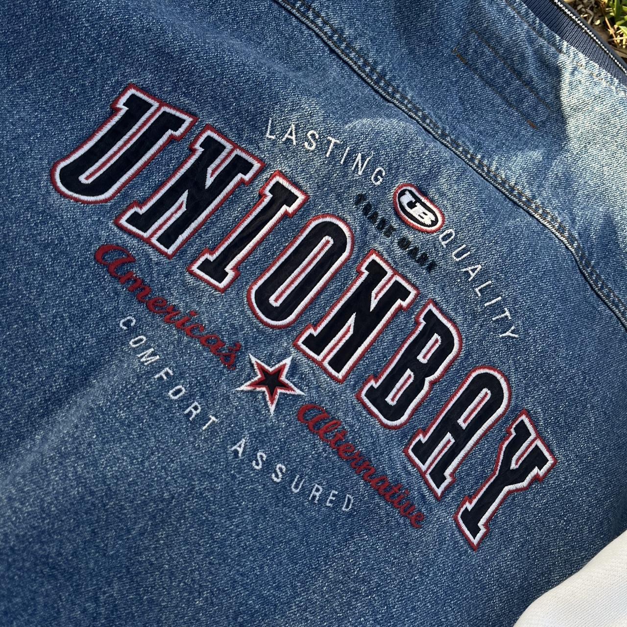 Union Bay denim jacket with embroidered logo... | Depop