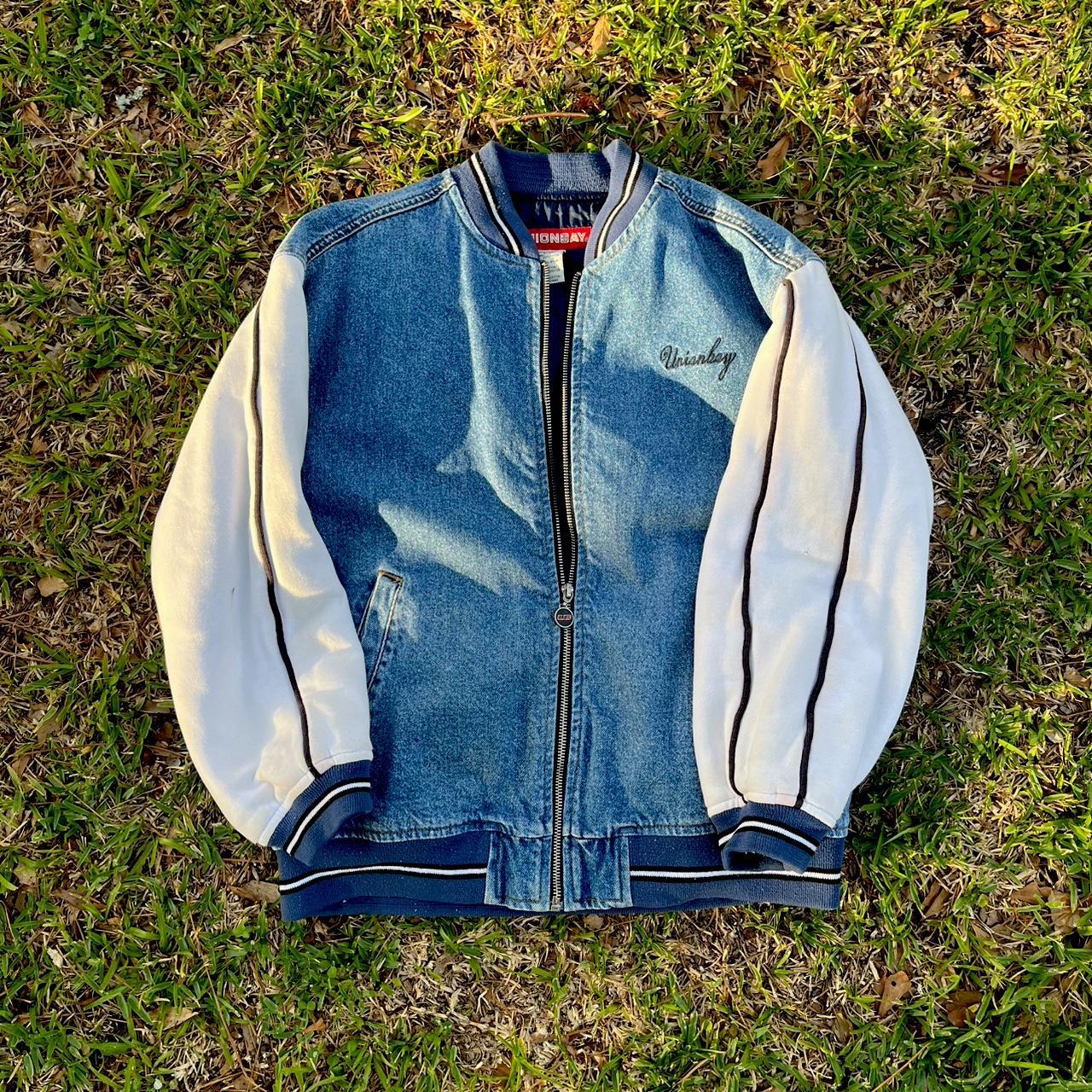 Union Bay denim jacket with embroidered logo... | Depop