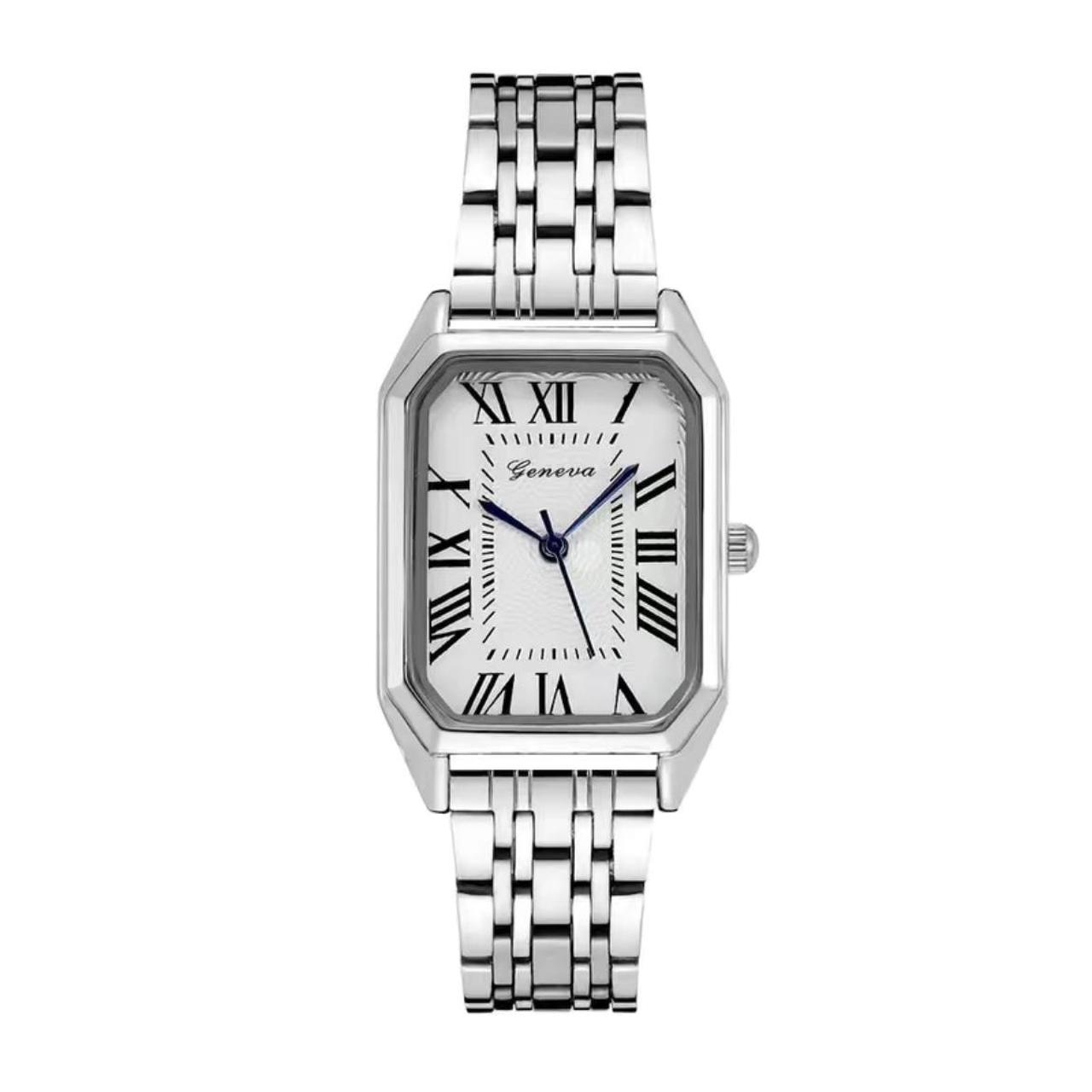 Vintage Roman Numeral Wristwatch - durable steel... - Depop