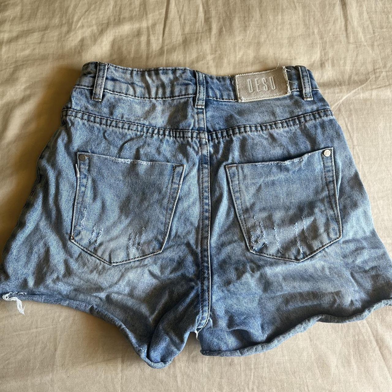 DESU denim shorts from City Beach size 6. Worn... - Depop