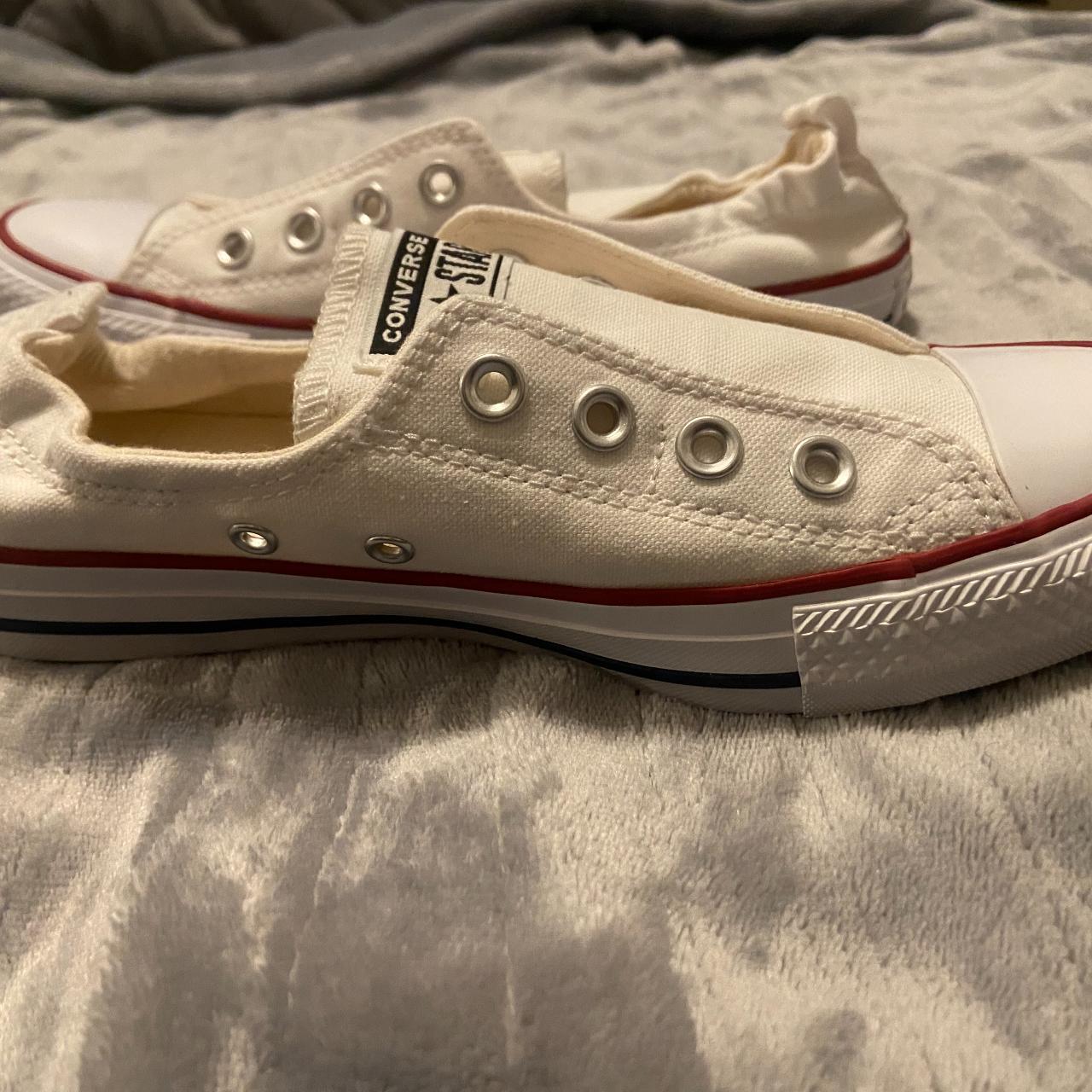 Converse Women's White Trainers | Depop