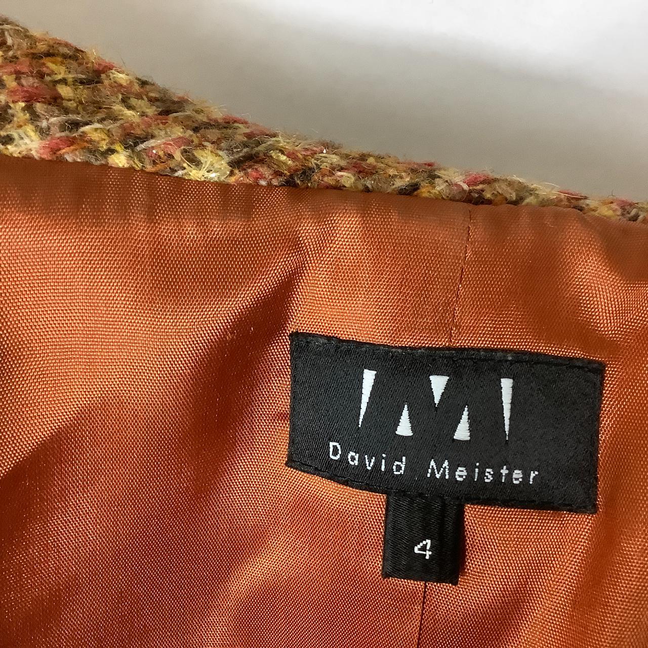 Vintage 90s David Meister Gold Metallic, Orange &... - Depop