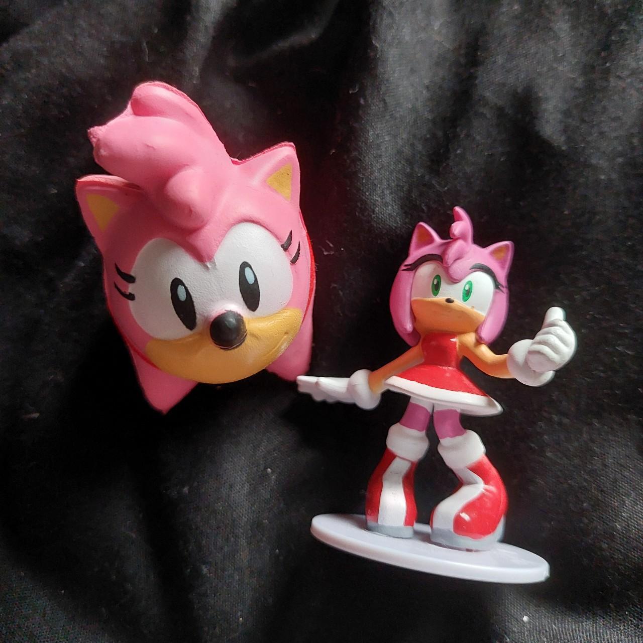 Amy Rose the hedgehog squishie and figurine Squishie... - Depop