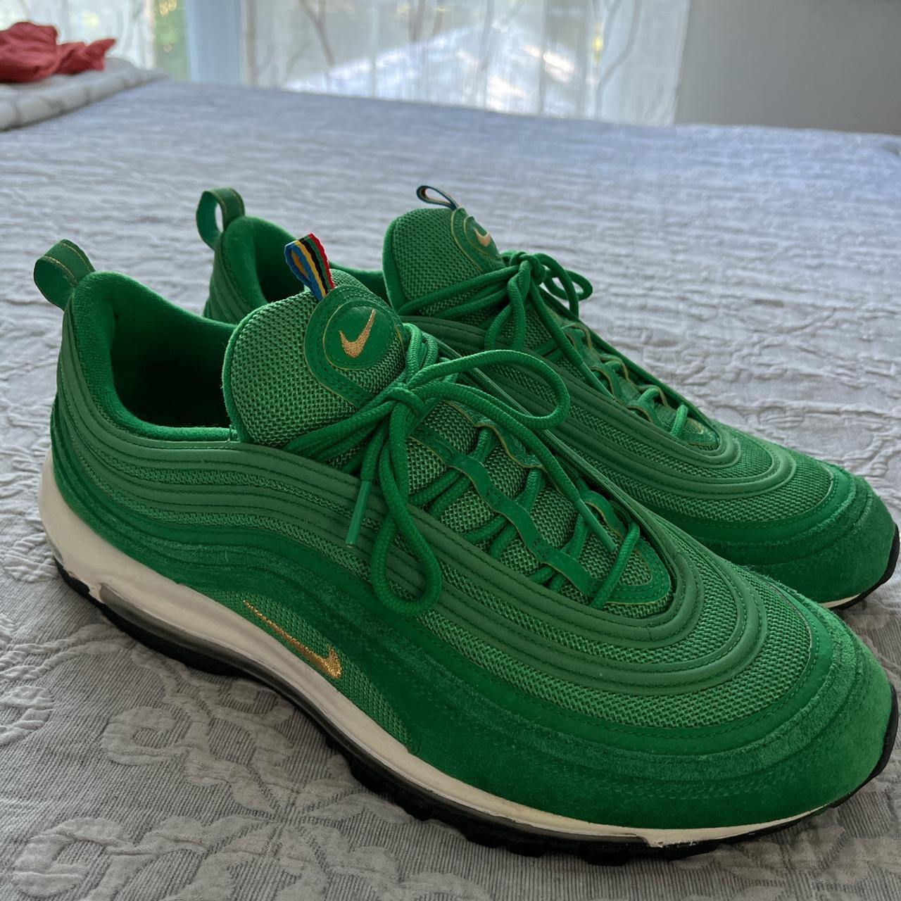 Olympic green Airmax 97 No box!! Hardly worn GREAT... - Depop