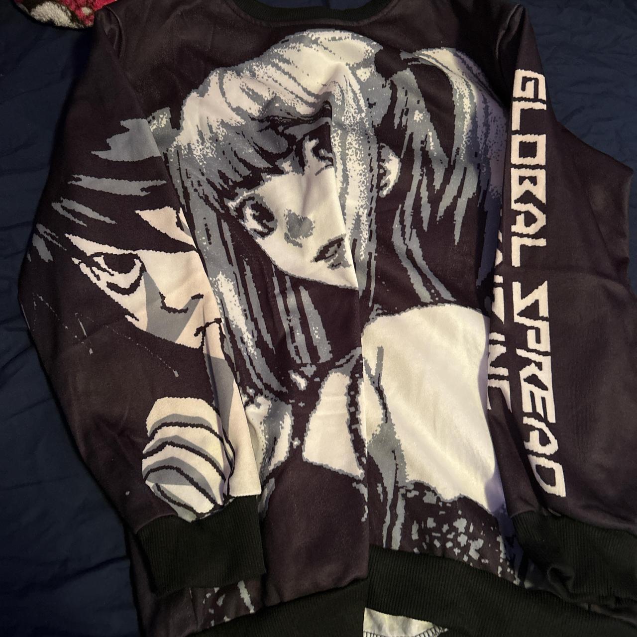 misa/death note sweater, never worn, gift so idk the... - Depop