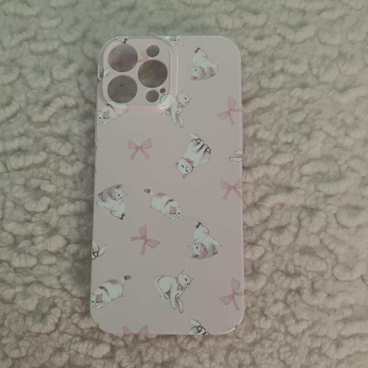 cute kitty bow case iPhone 13 pro max 🎀 - Depop