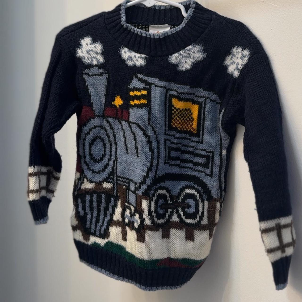 Vintage little funky train sweater Size 3T #vtg... | Depop