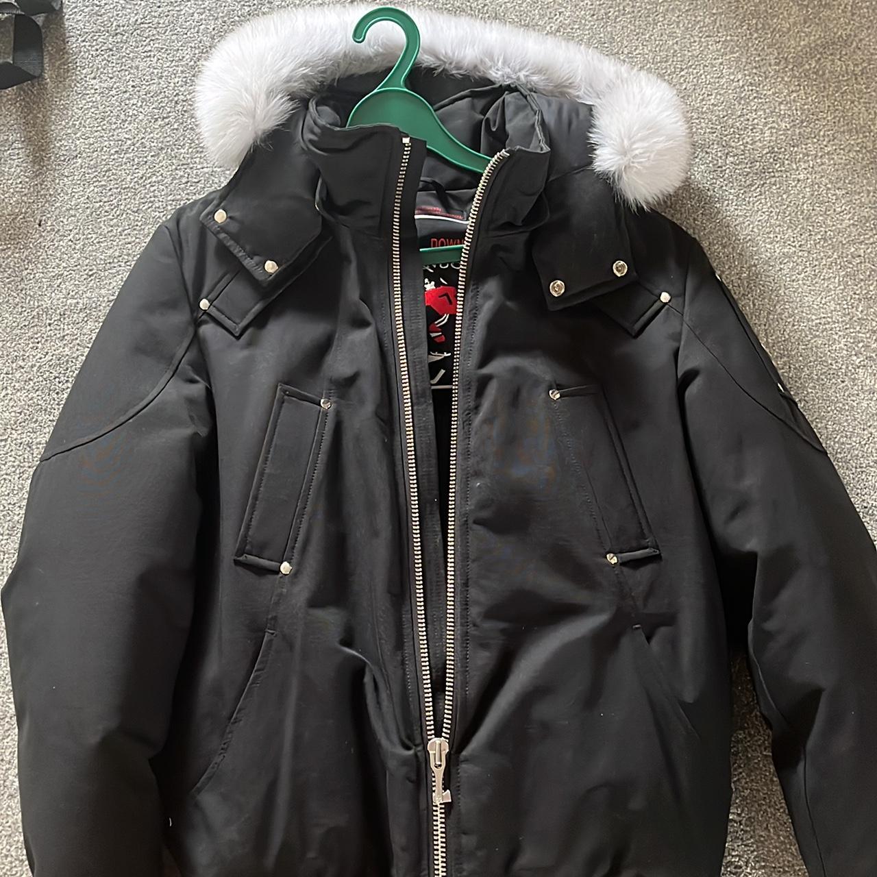 Medium moose knuckle bomber jacket barley worn.... - Depop