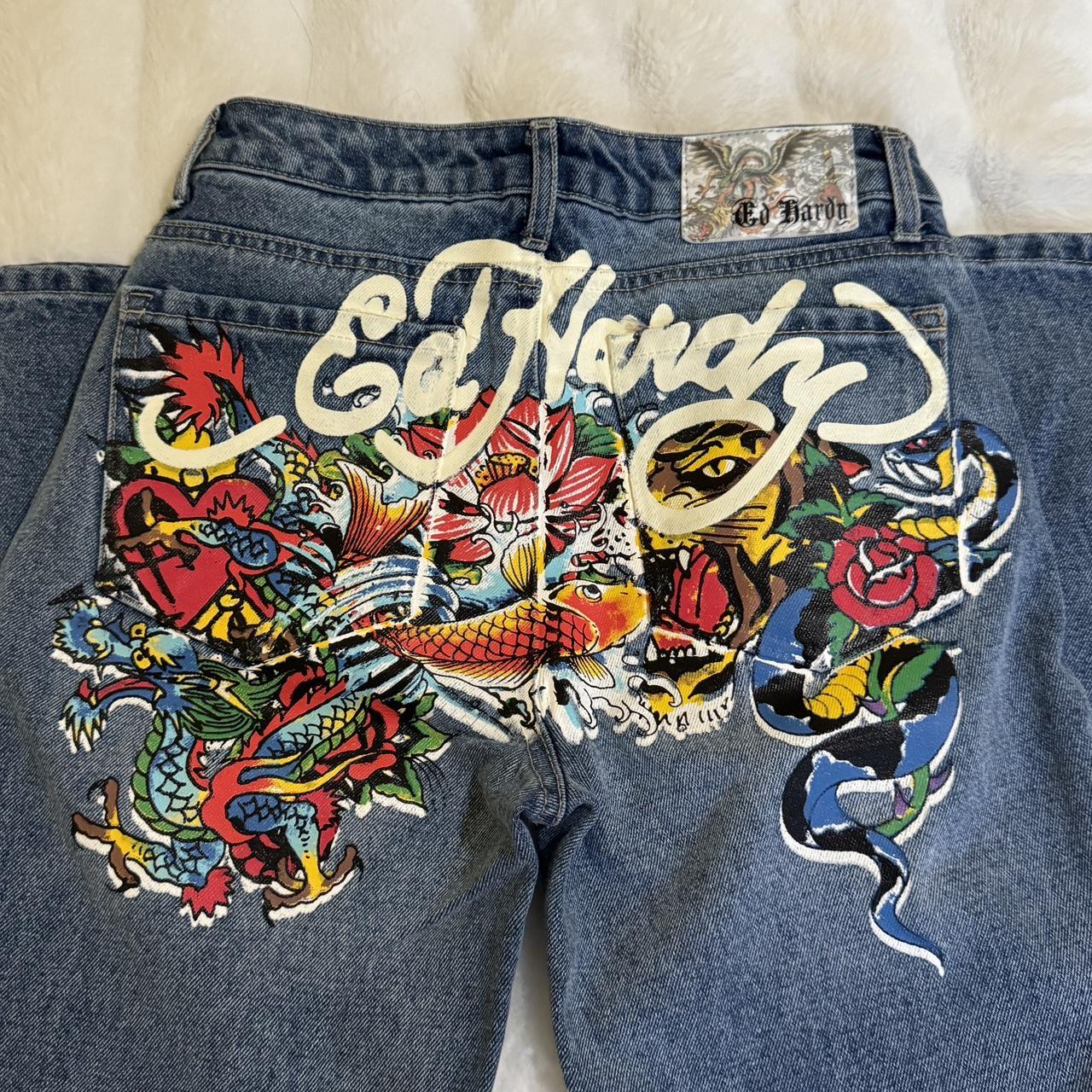 Ed Hardy Jeans in great condition never worn... - Depop