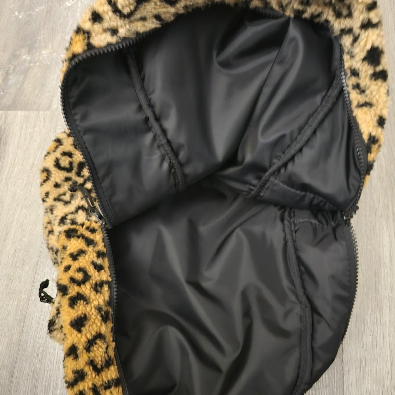 Supreme leopard fleece backpack Look at photos... | Depop