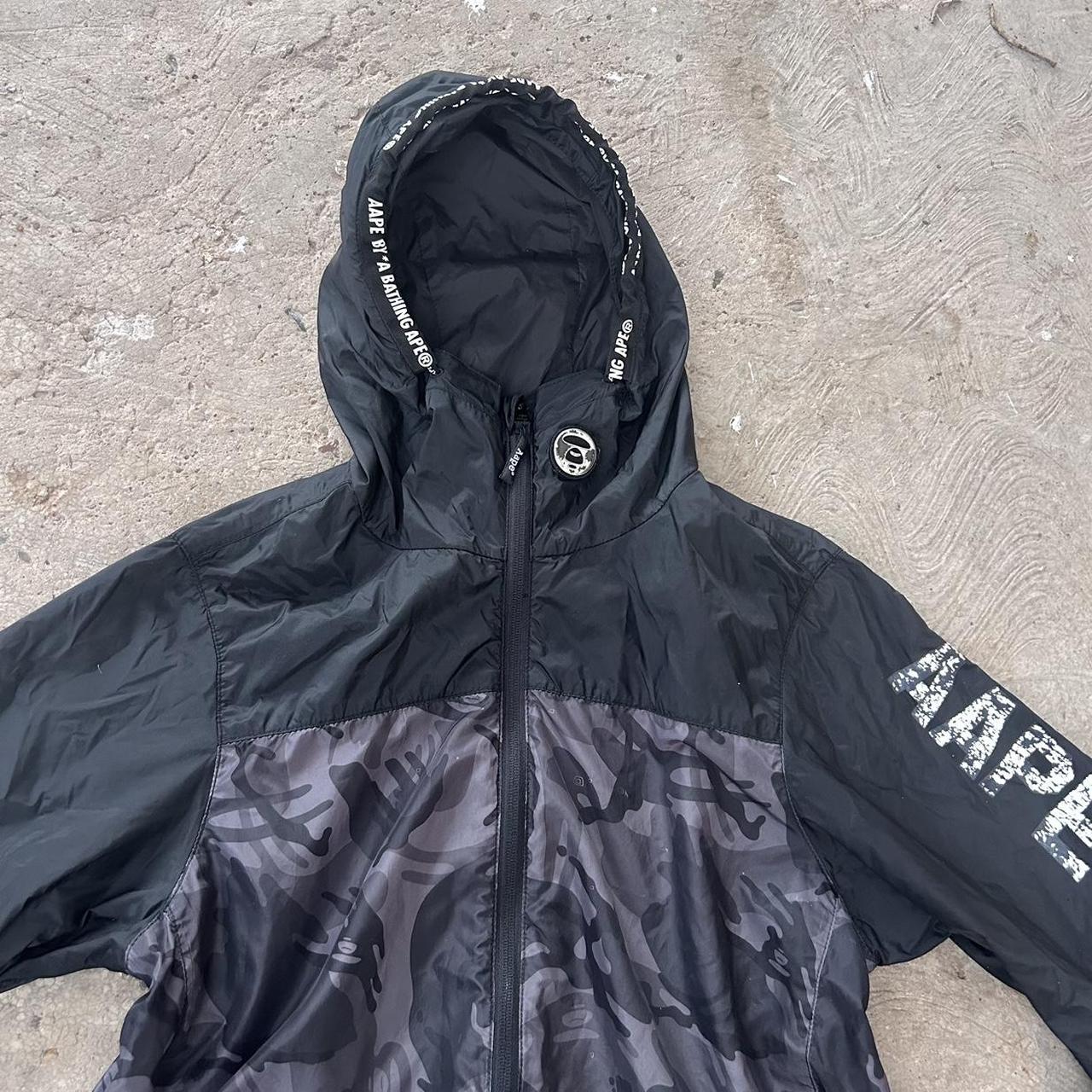 2000s Aape by Bape Bathing ape camo windbreaker zip... - Depop