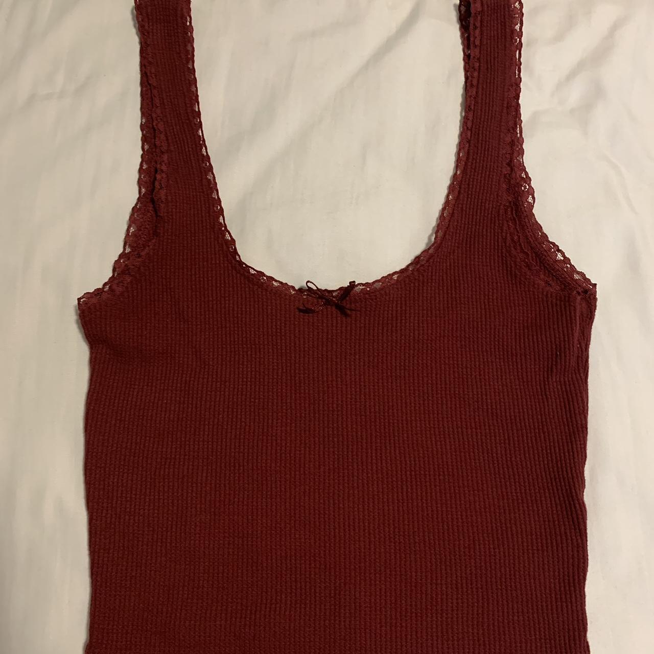 Size small dark red crop top from pacsun. - Depop