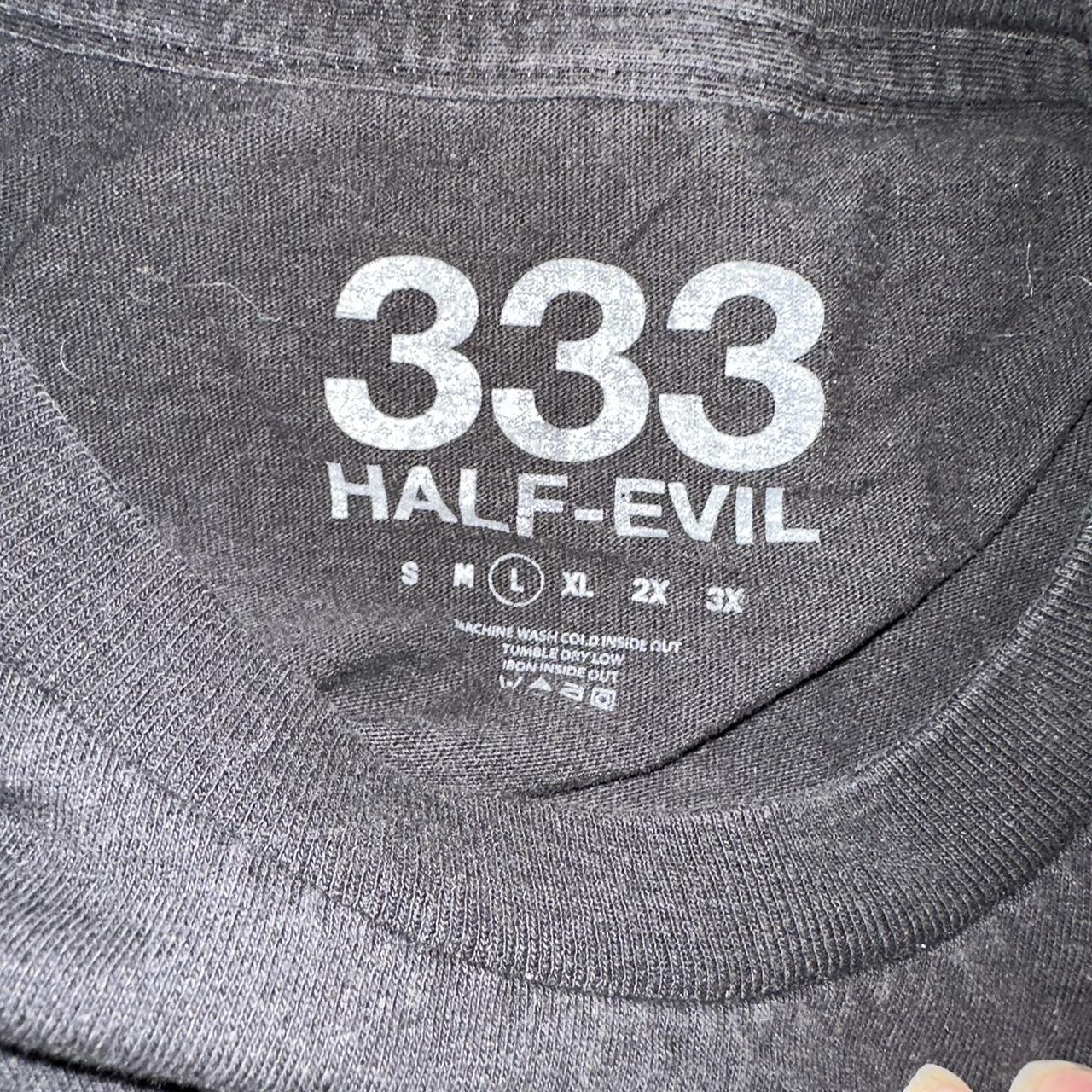333 Half Evil Tee Size L No Flaws #333 #halfevil... - Depop