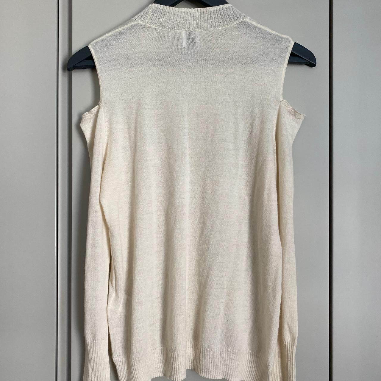 Iris and Ink Cream Jumper with open shoulders. Size... - Depop