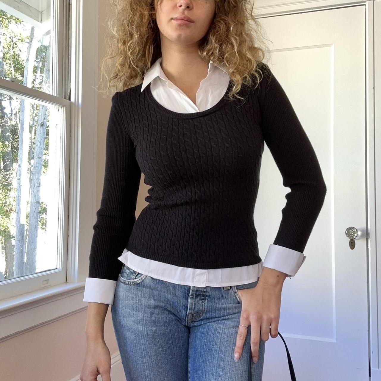 Gorgeous vintage 90s layered sweater top from style... - Depop