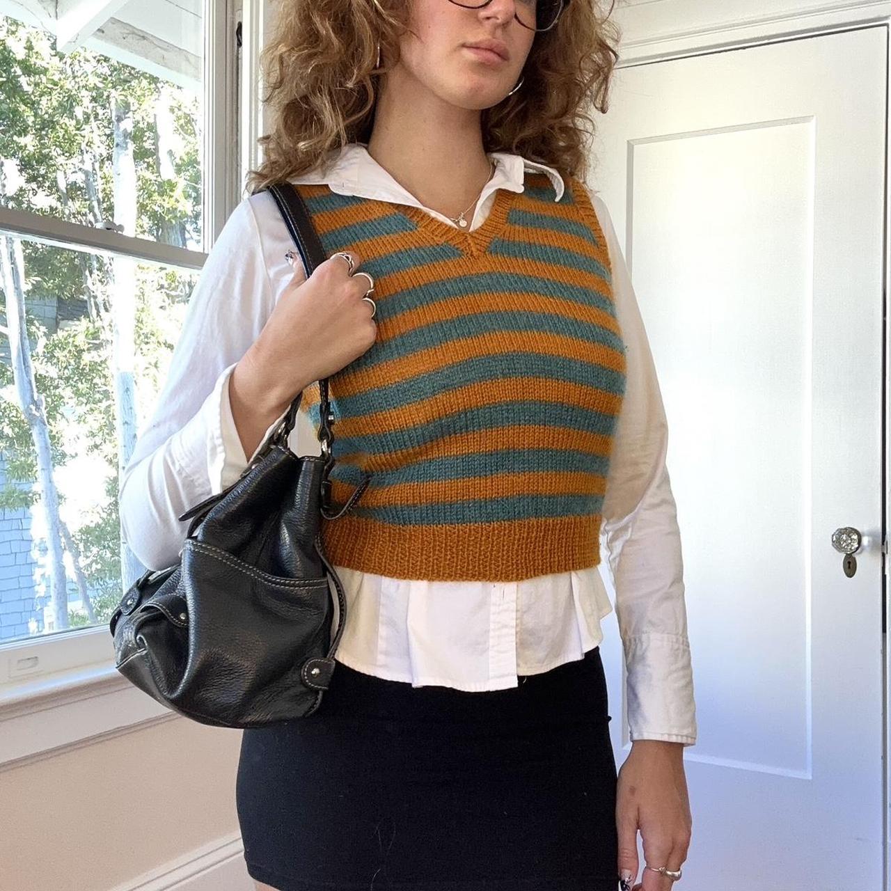 Unbelievable vintage striped mini vest! This has no... | Depop