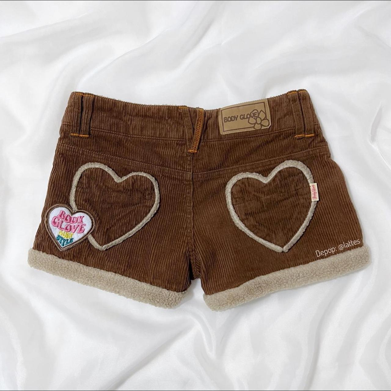 Corduroy Sherpa Shorts With Heart Pockets From Depop