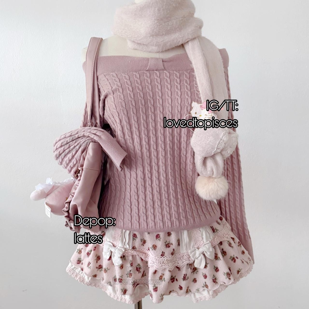 Adorable shoujo bow sweater sourced from japan... - Depop