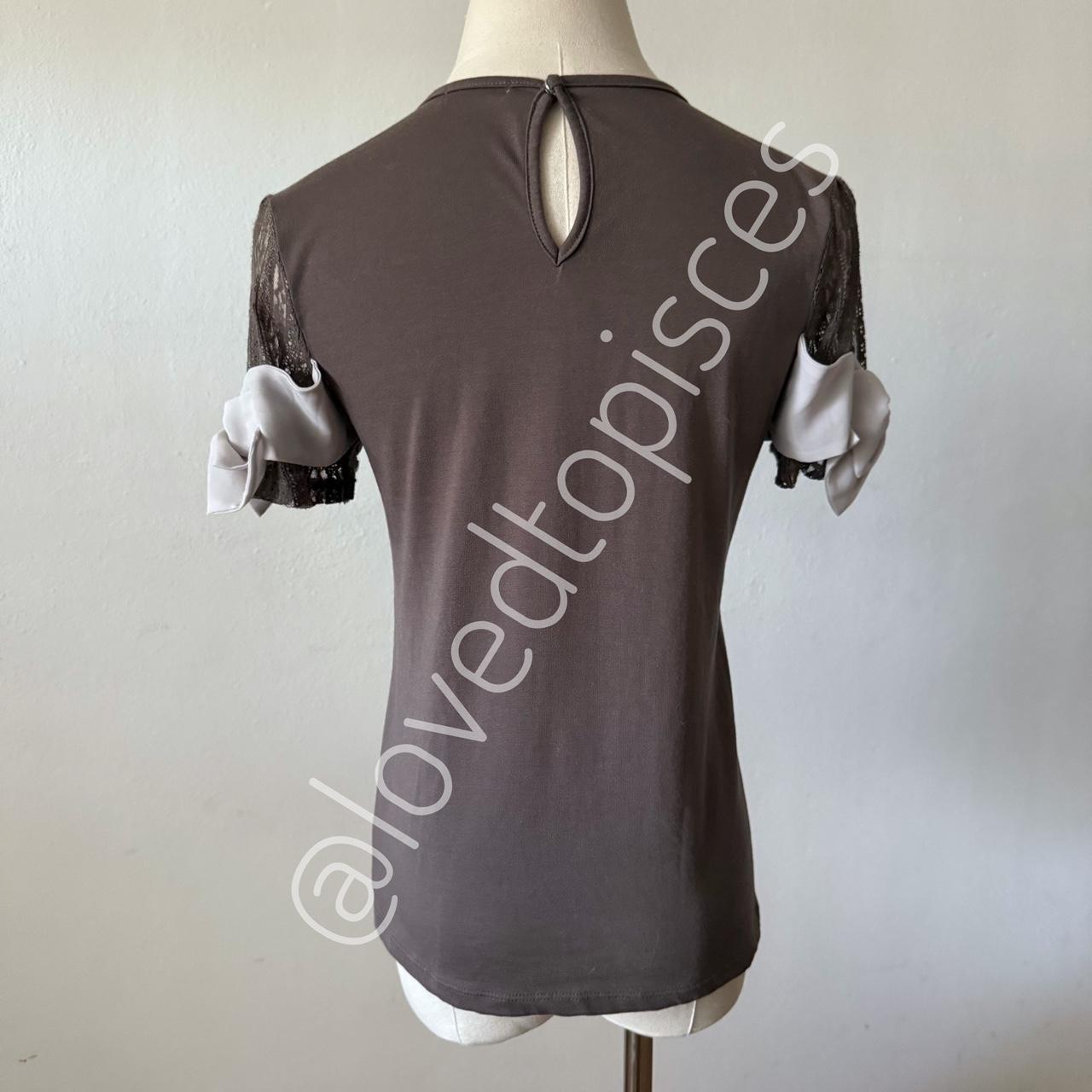 Adorable twee button up blouse with bows sourced... - Depop