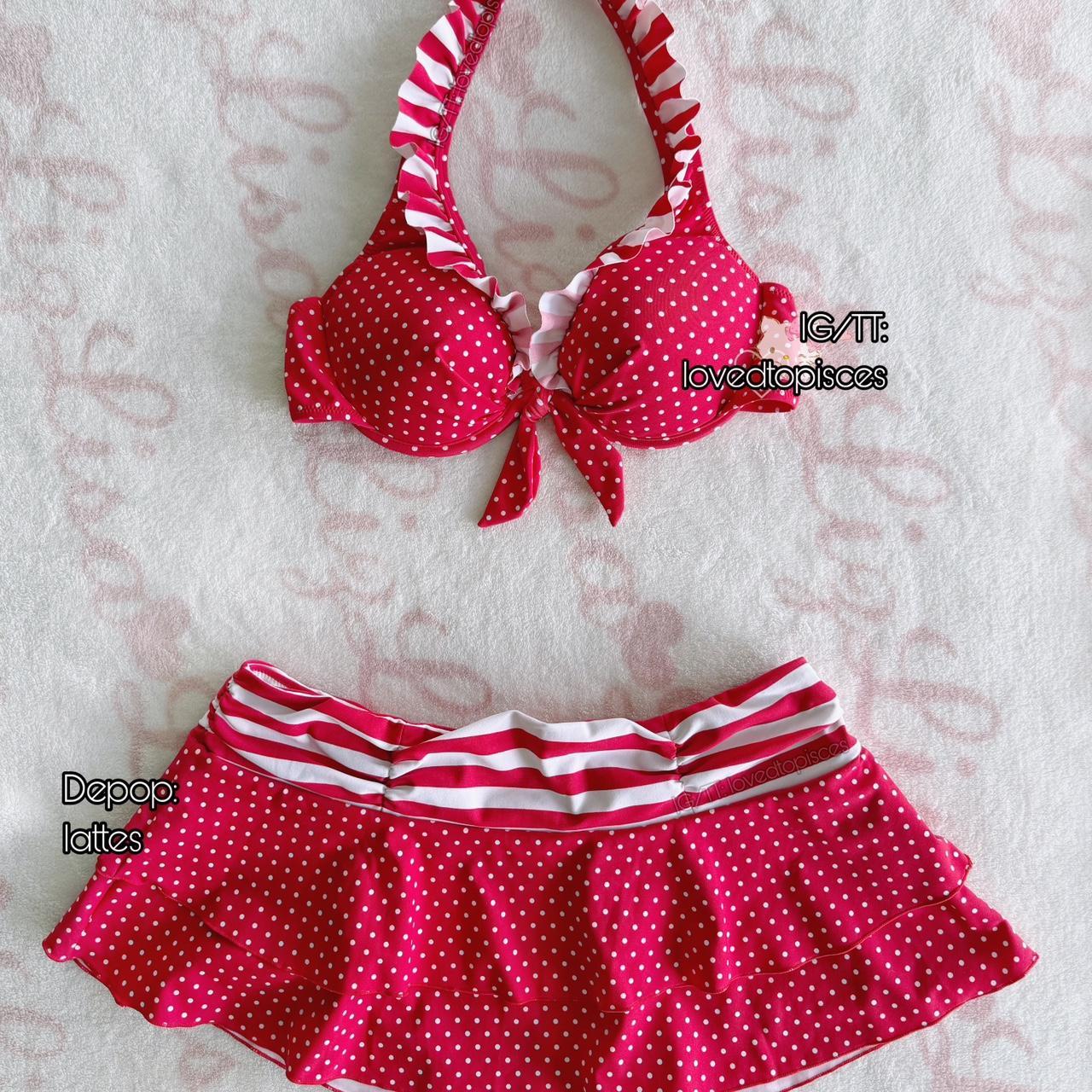 Adorable polka dot bikini set sourced from Japan... | Depop